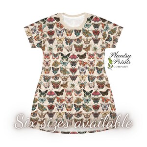 Moth T-shirt Dress Woodland Dress Entomology Aesthetic Clothes Moth ...