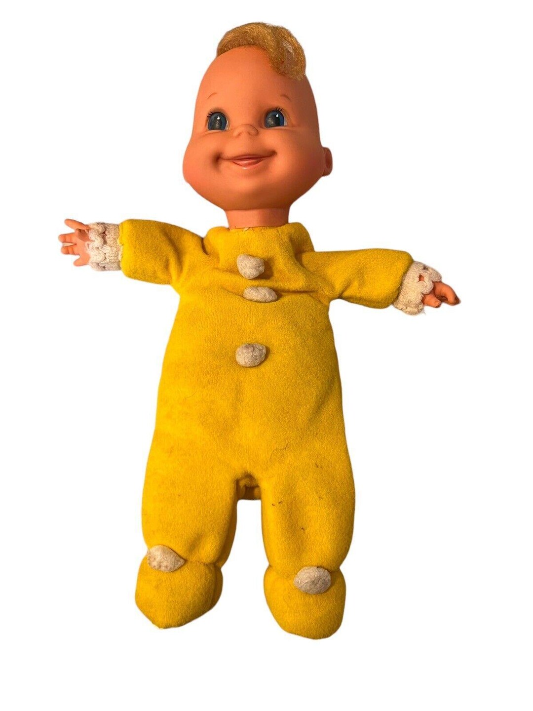 Vintage 12" Yellow Booful Baby Beans Bean Bag Doll 1970 Mattel Missing ...