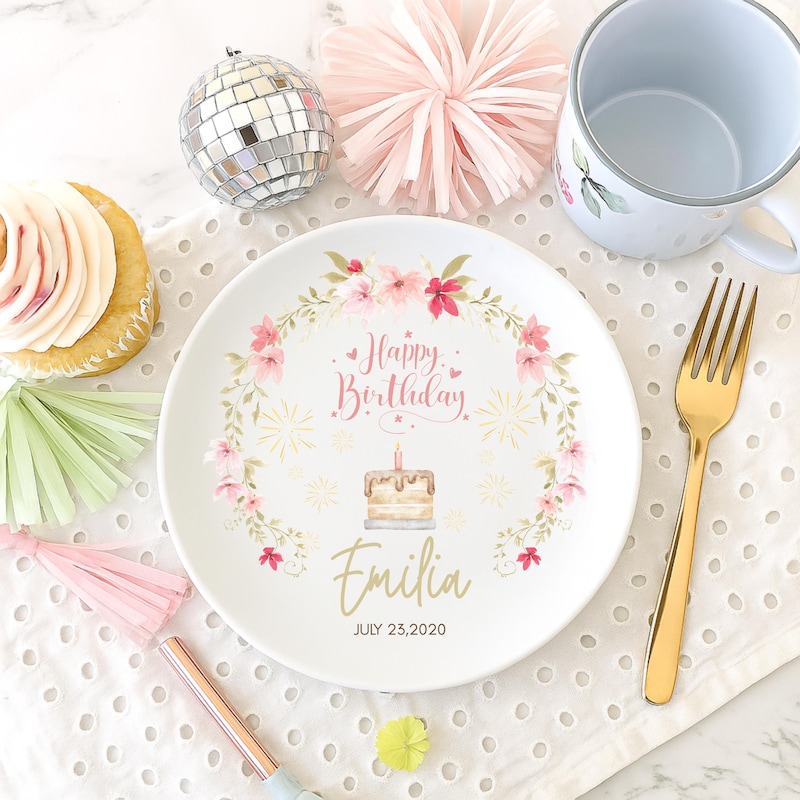 Happy Birthday Plate - Etsy