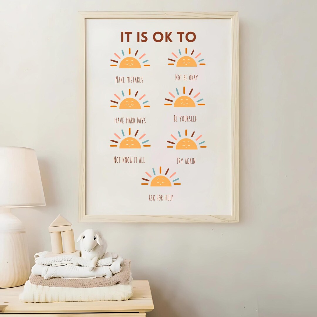 It's Okay to Not Be Okay Poster, Boho Classroom Decor, Classroom ...