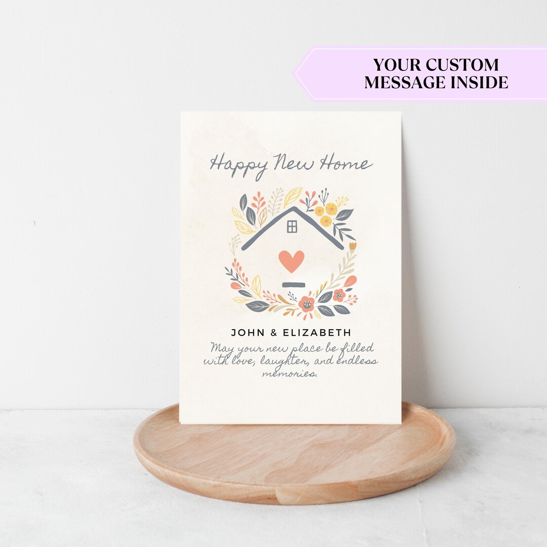 Personalised New Home Card, Congratulations, First Home, Happy New Home ...