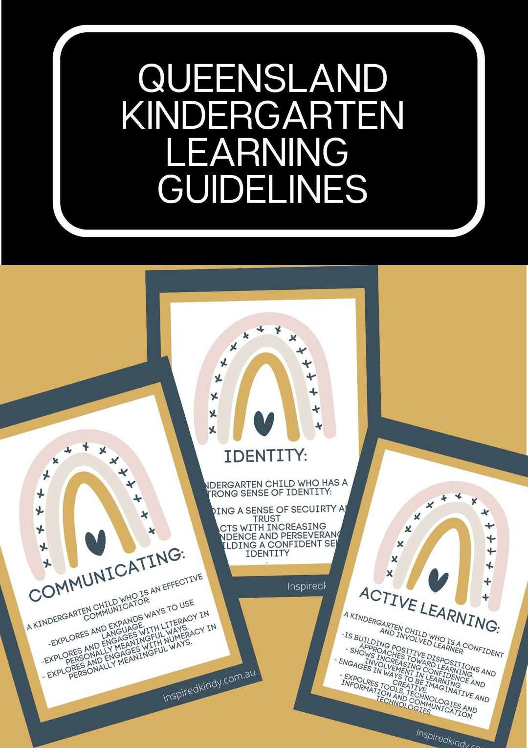 Queensland Kindergarten Guidelines Display - Etsy
