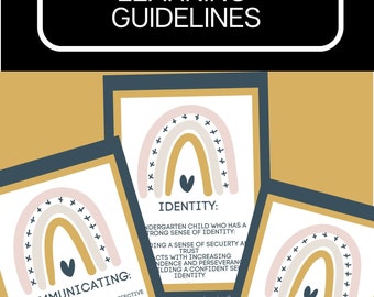 Queensland Kindergarten Guidelines - Printable Display - Etsy