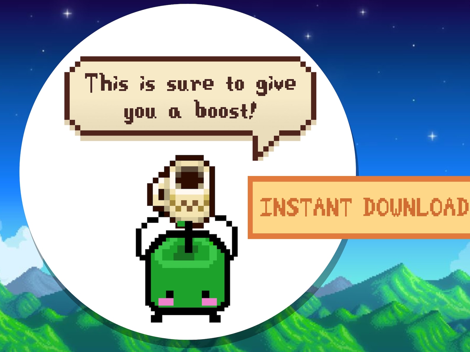 Stardew Valley Coffee Junimo Download Print Sticker Design Pixel Art ...