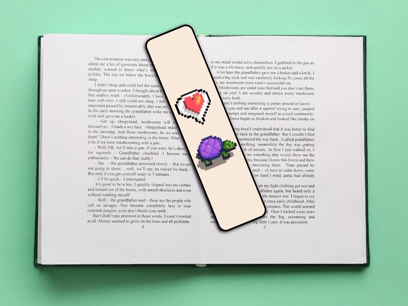 Stardew Valley Purple Turtle Bookmark Download Print Design Pixel Art ...