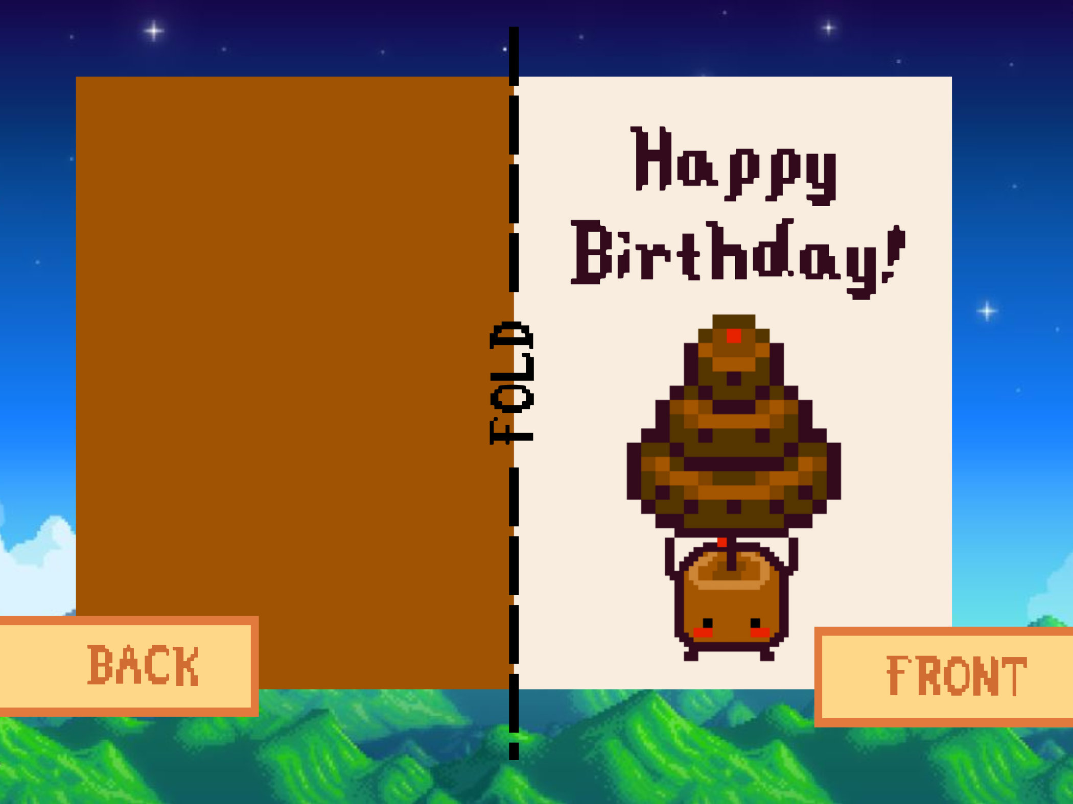 Stardew Valley Chocolate Cake Birthday Card, Digital Download ...