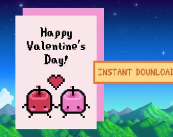 Stardew Valley Valentine's Day Card, Valentine Gift, Card, Love ...