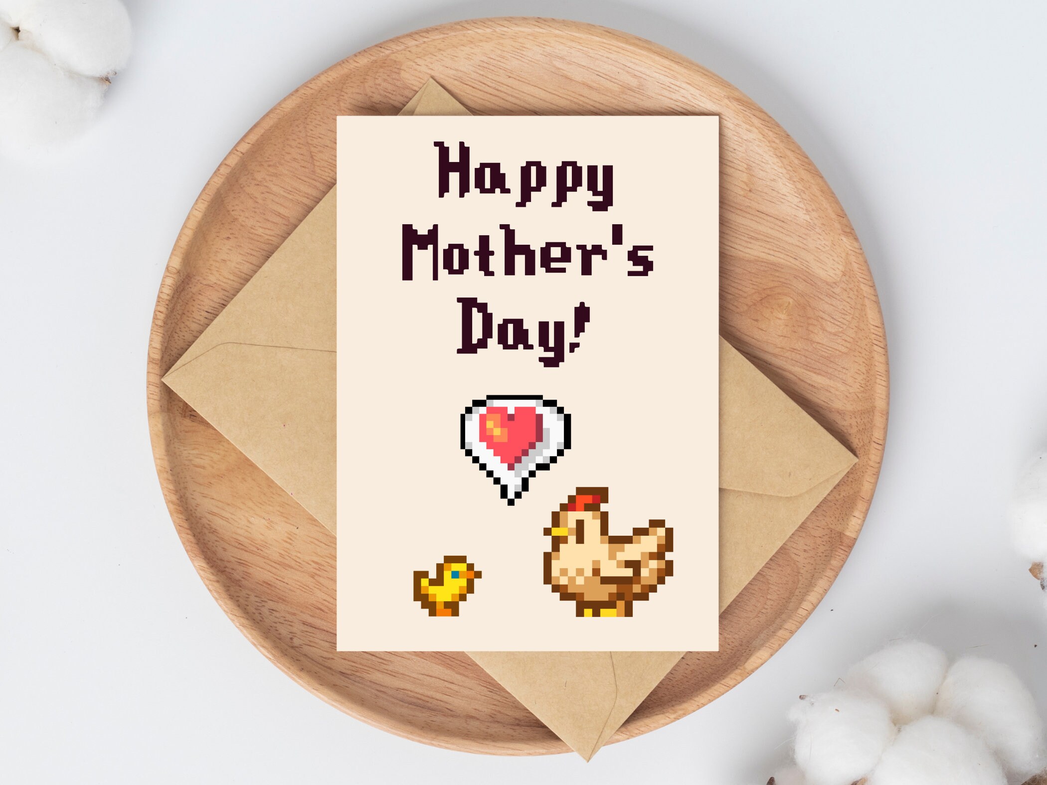 Stardew Valley Mother's Day Card, Chickens, Mom, Gift, Card, Love ...