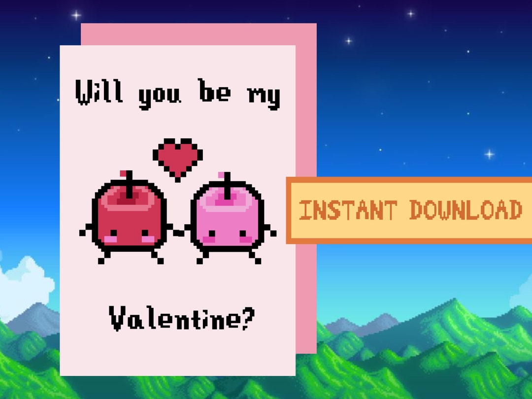 Stardew Valley Valentine's Day Card, Valentine Gift, Card, Love ...