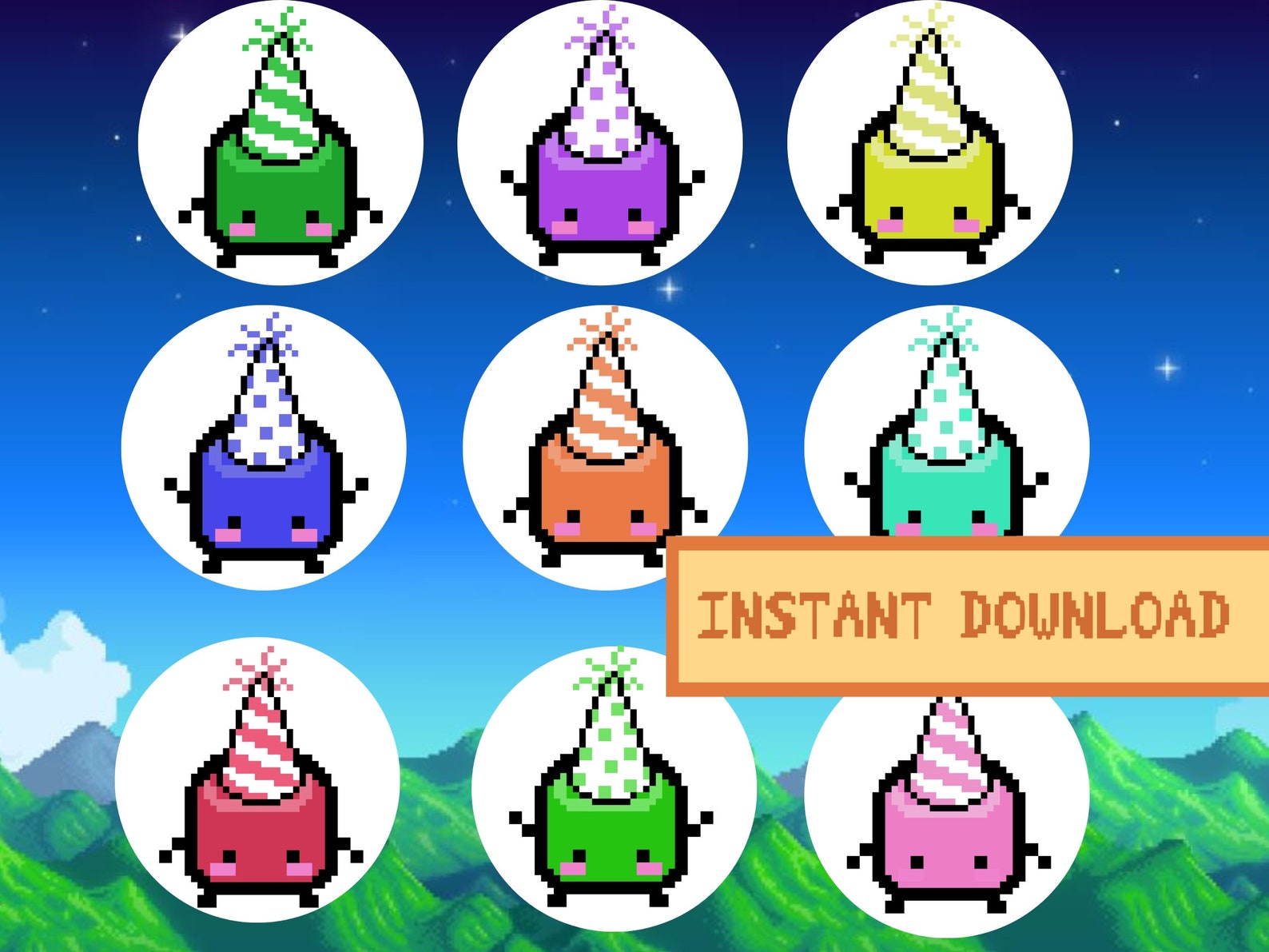 Stardew Valley Party Junimos Forest Fairy Download Print Sticker Design ...