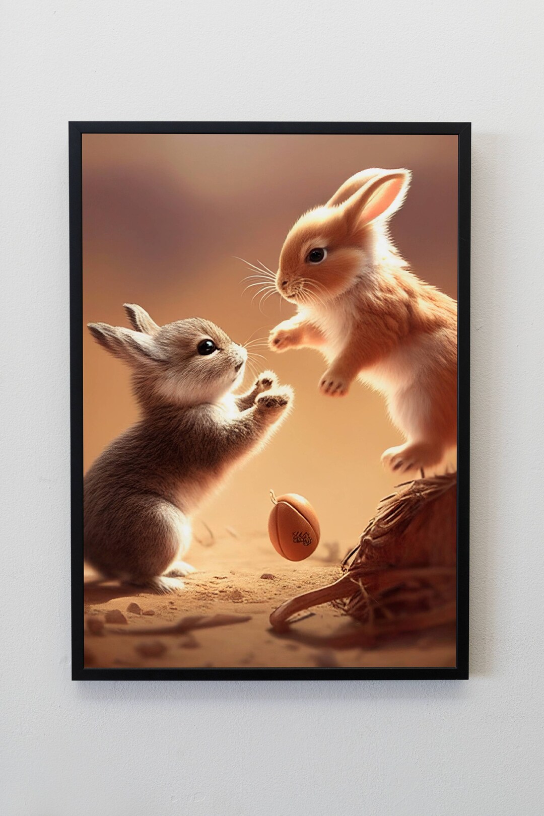 Bunny Decor, Printable Wall Art, Modern Home Decor, Bunny Wall Art ...