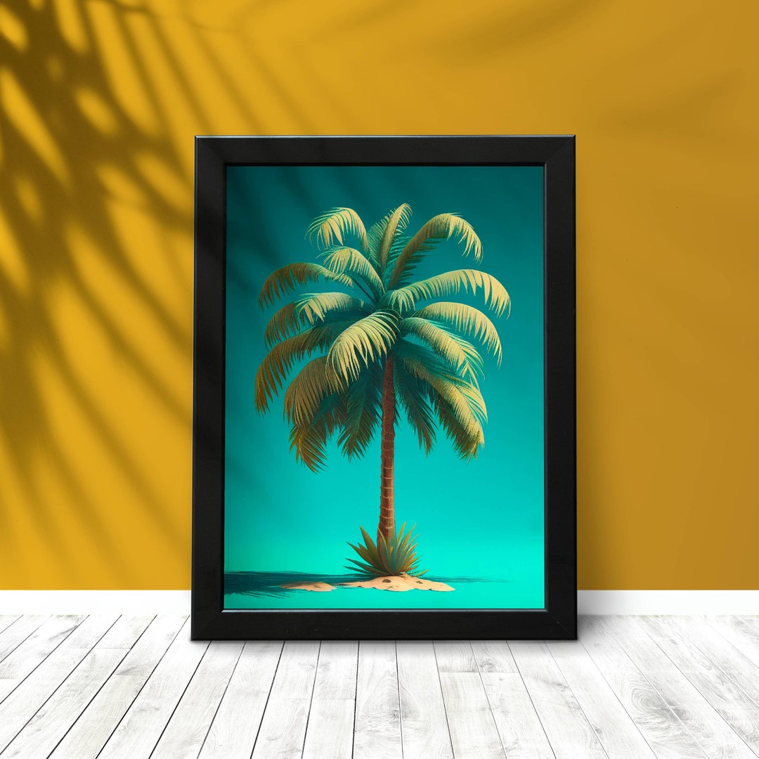 Palm Tree Decor, Printable Wall Art, Modern Home Decor, Palm Tree Wall ...