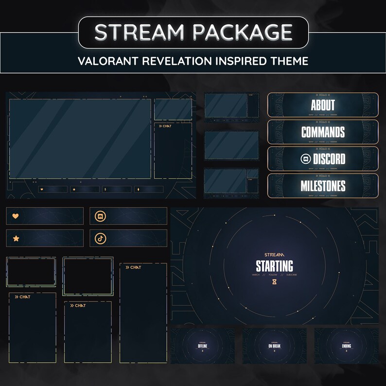 Stream Package - Valorant Revelation Inspired Theme - Twitch Youtube ...
