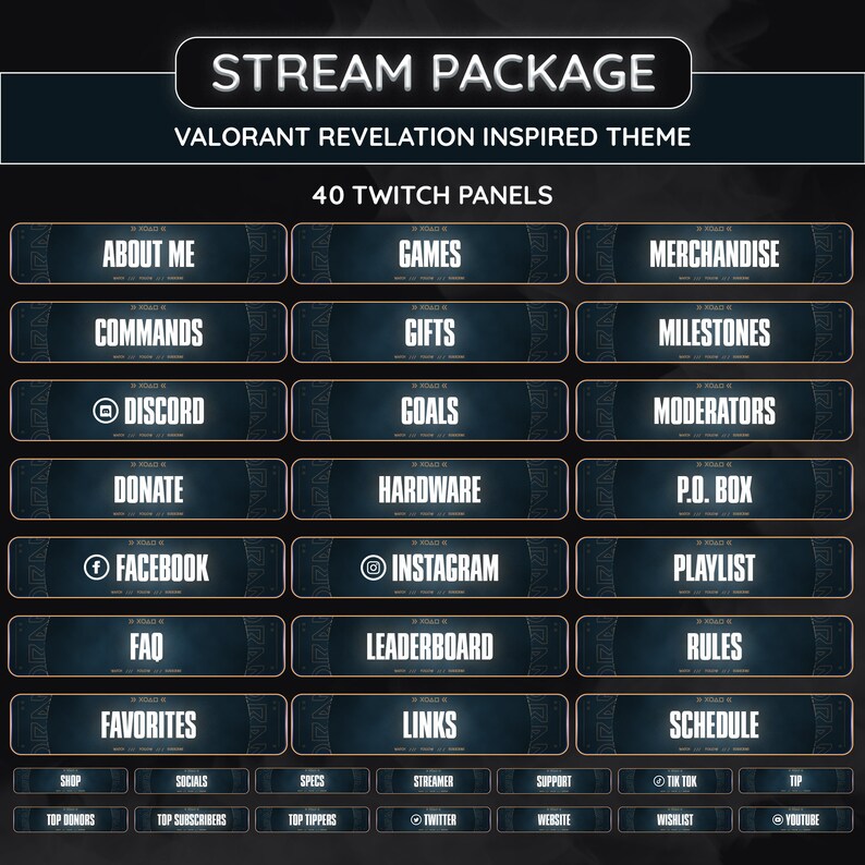 Stream Package - Valorant Revelation Inspired Theme - Twitch Youtube ...