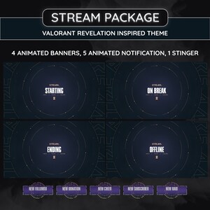 Stream Package - Valorant Revelation Inspired Theme - Twitch Youtube ...