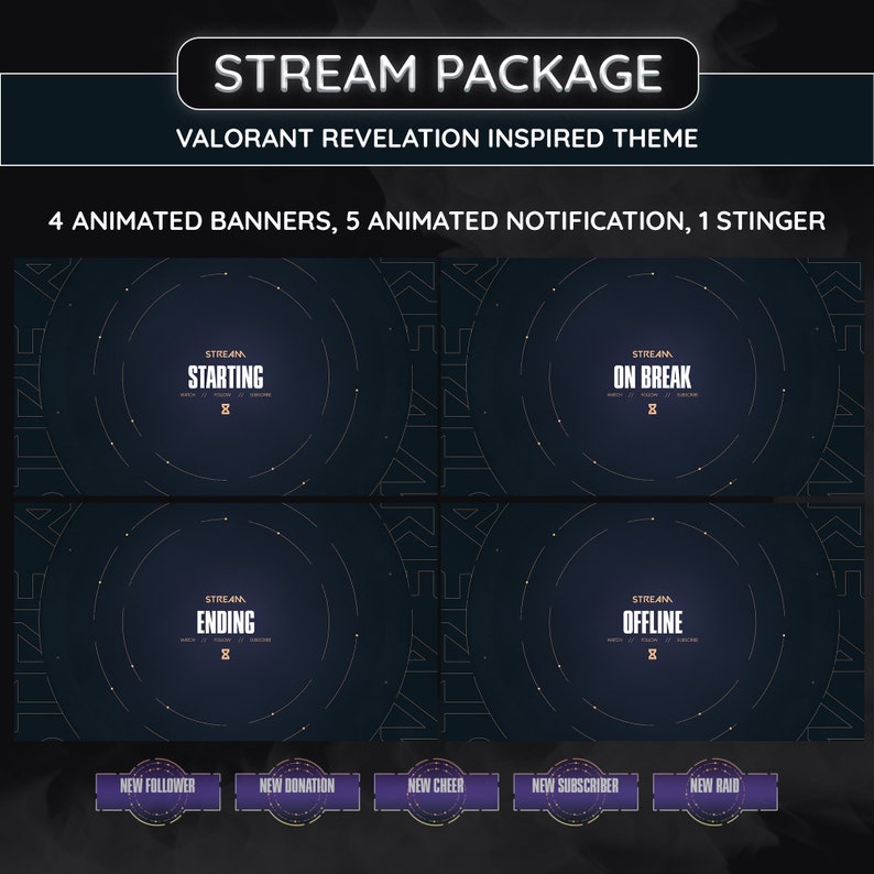 Stream Package - Valorant Revelation Inspired Theme - Twitch Youtube ...