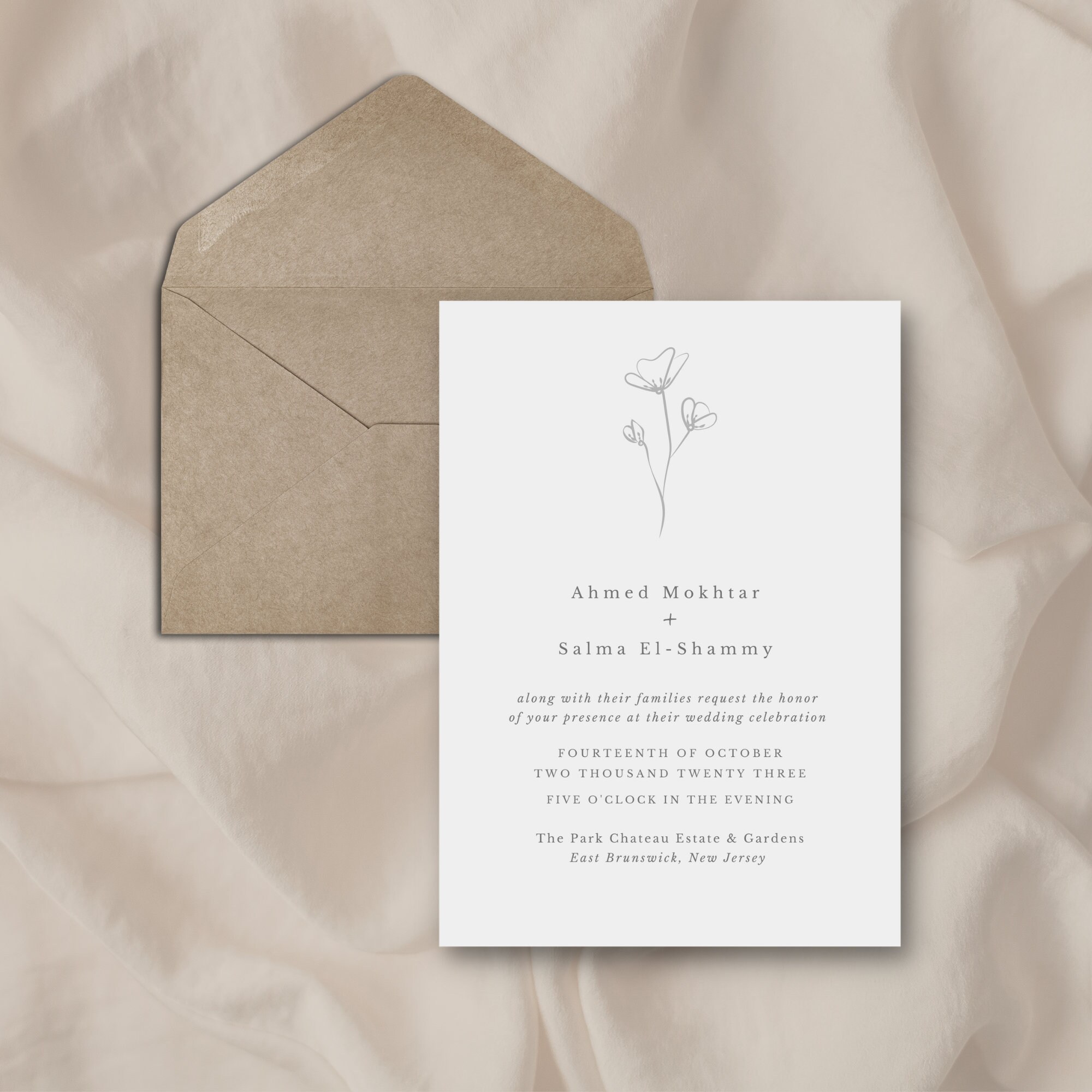 Customizable Digital Muslim Wedding Invitation | Nikkah & Walima ...