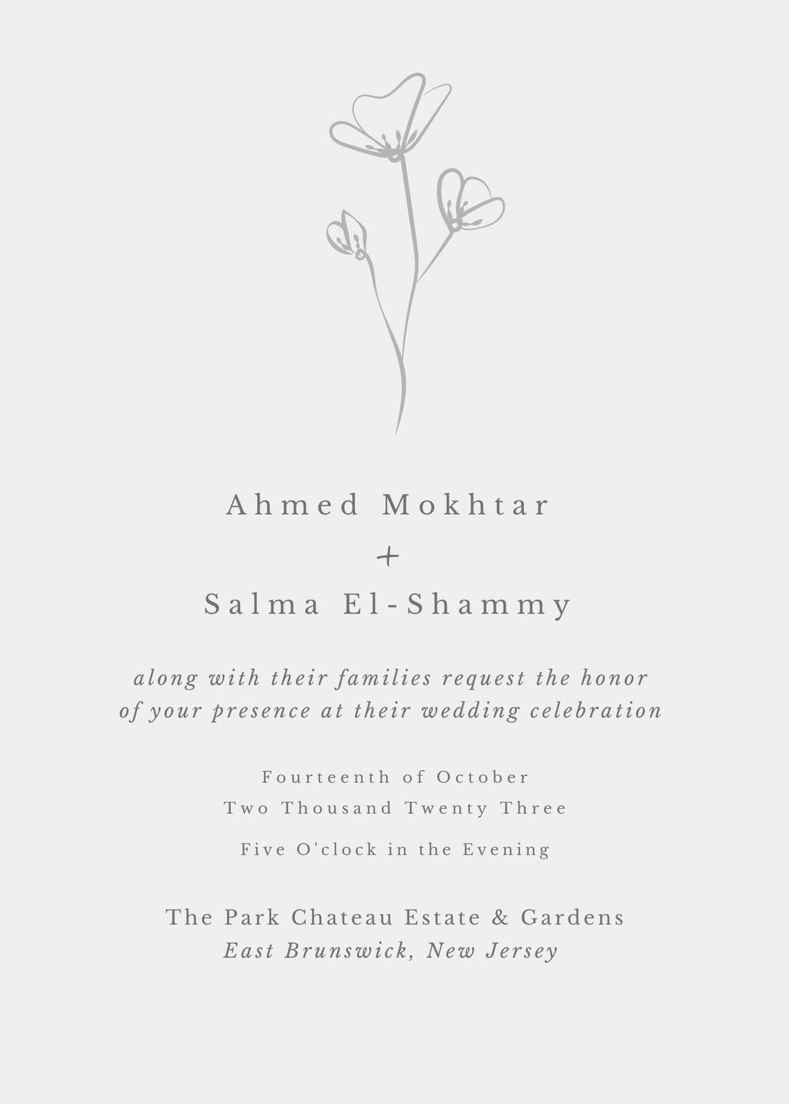 Customizable Digital Muslim Wedding Invitation | Nikkah & Walima ...