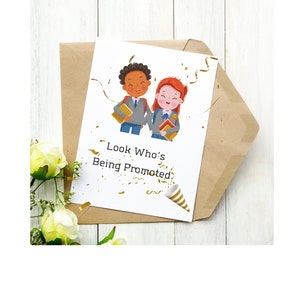 Graduation Card for Grade Promotion. Outside Card Reads ‘look Who’s ...