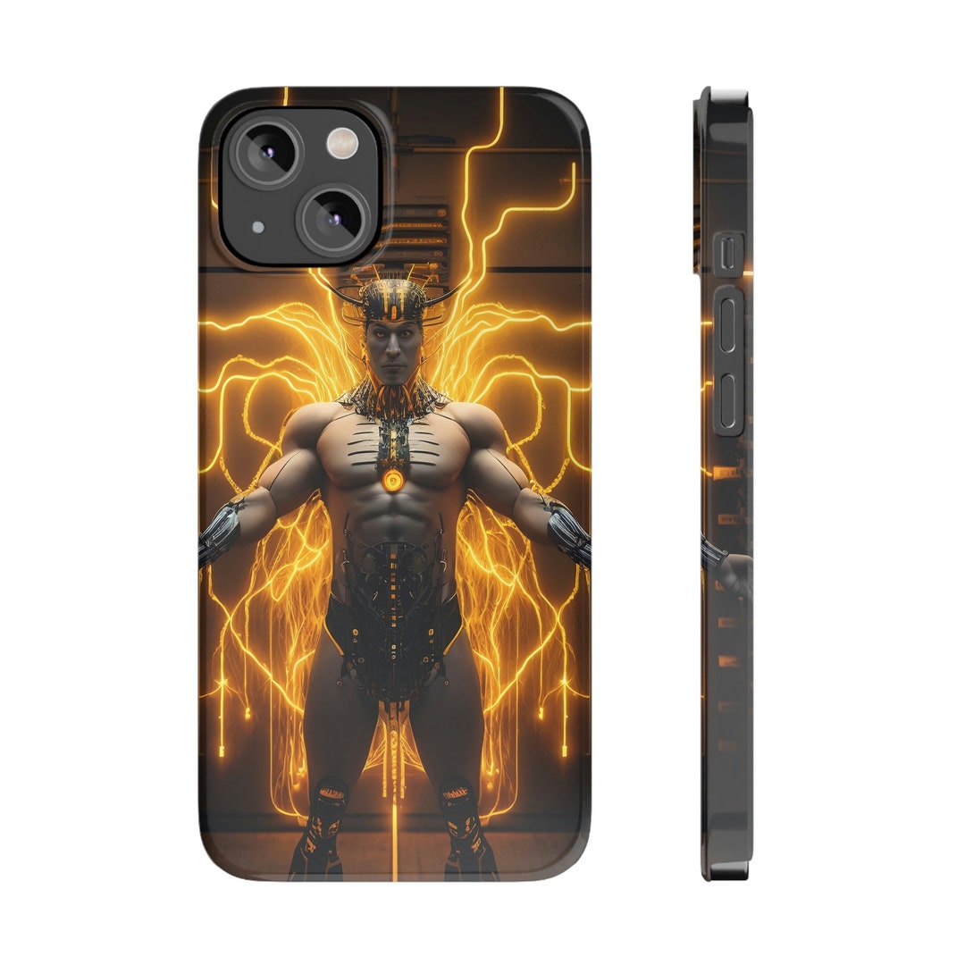 AI Robot Grabbing Power From Servers Futuristic Digital and - Etsy