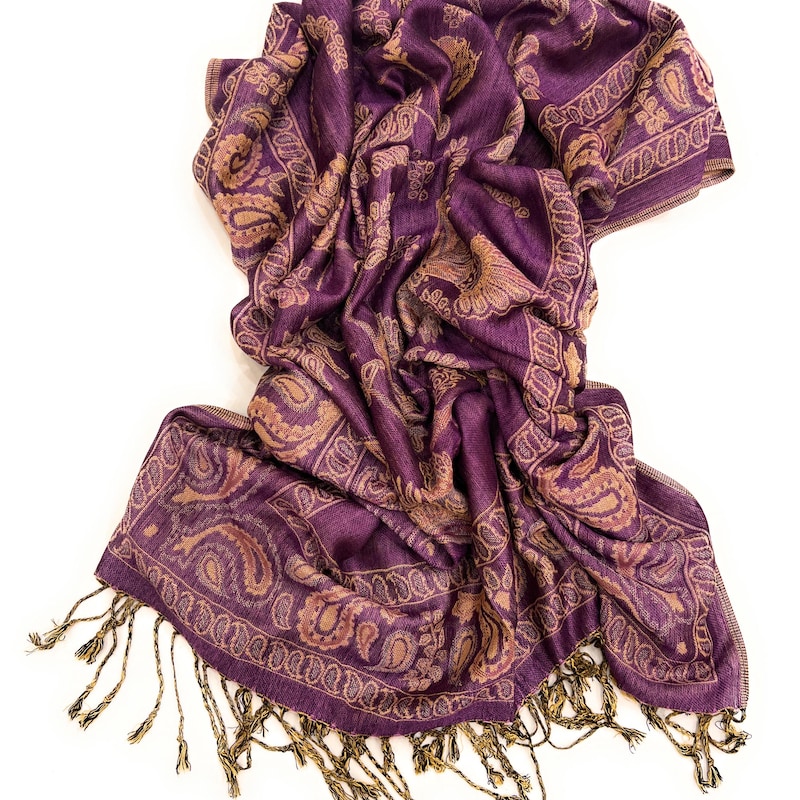 Purple Pashmina - Etsy