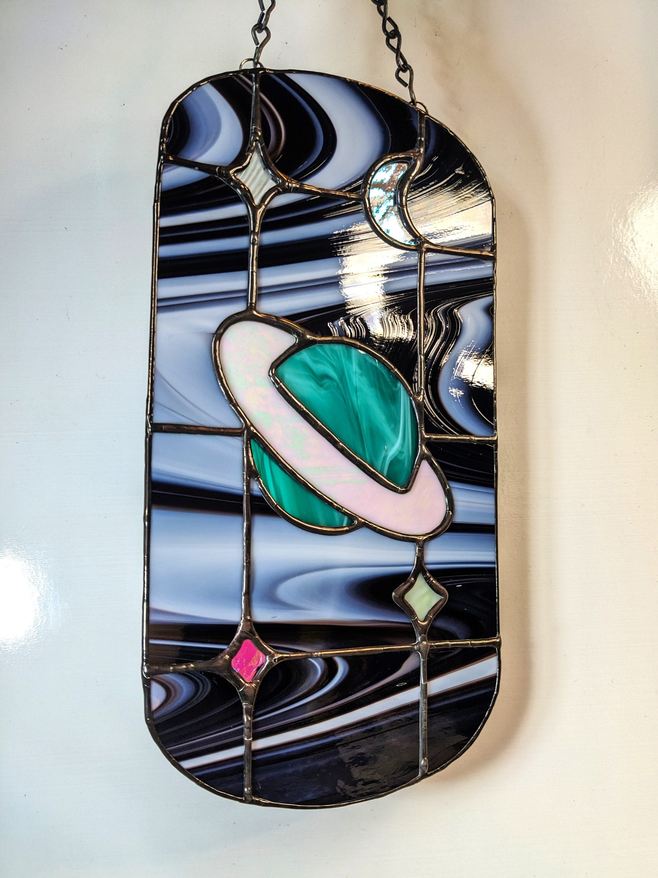 Stained Glass Space Panel Cosmic Universe Home Decor - Etsy