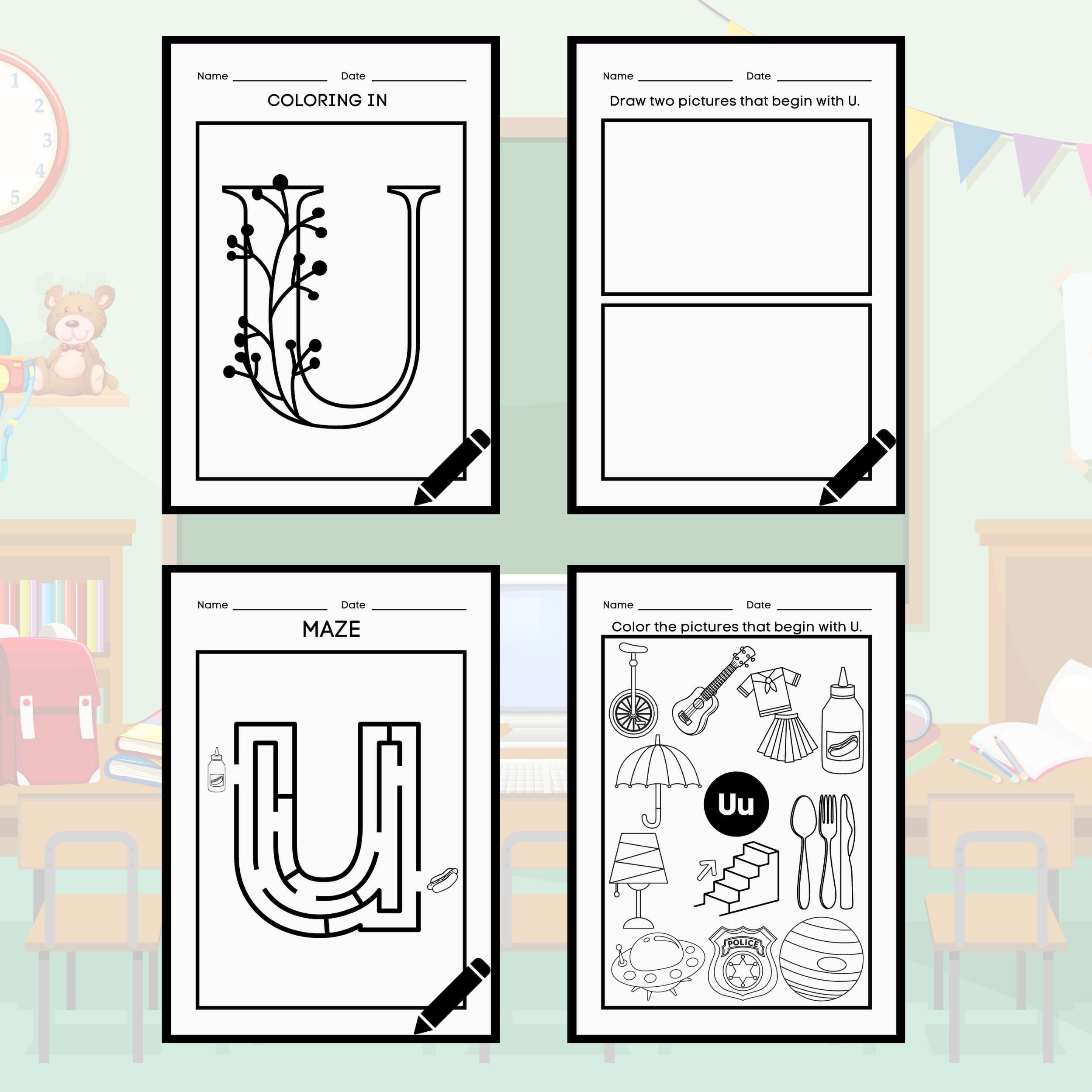 Letter of the Week Worksheets Printable, Preschool Curriculum, Alphabet ...