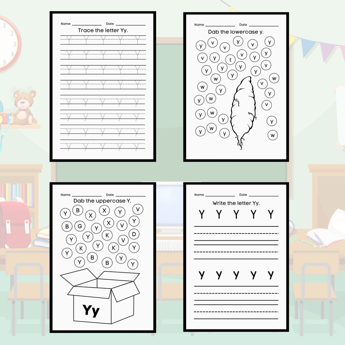 Letter of the Week Worksheets Printable, Preschool Curriculum, Alphabet ...
