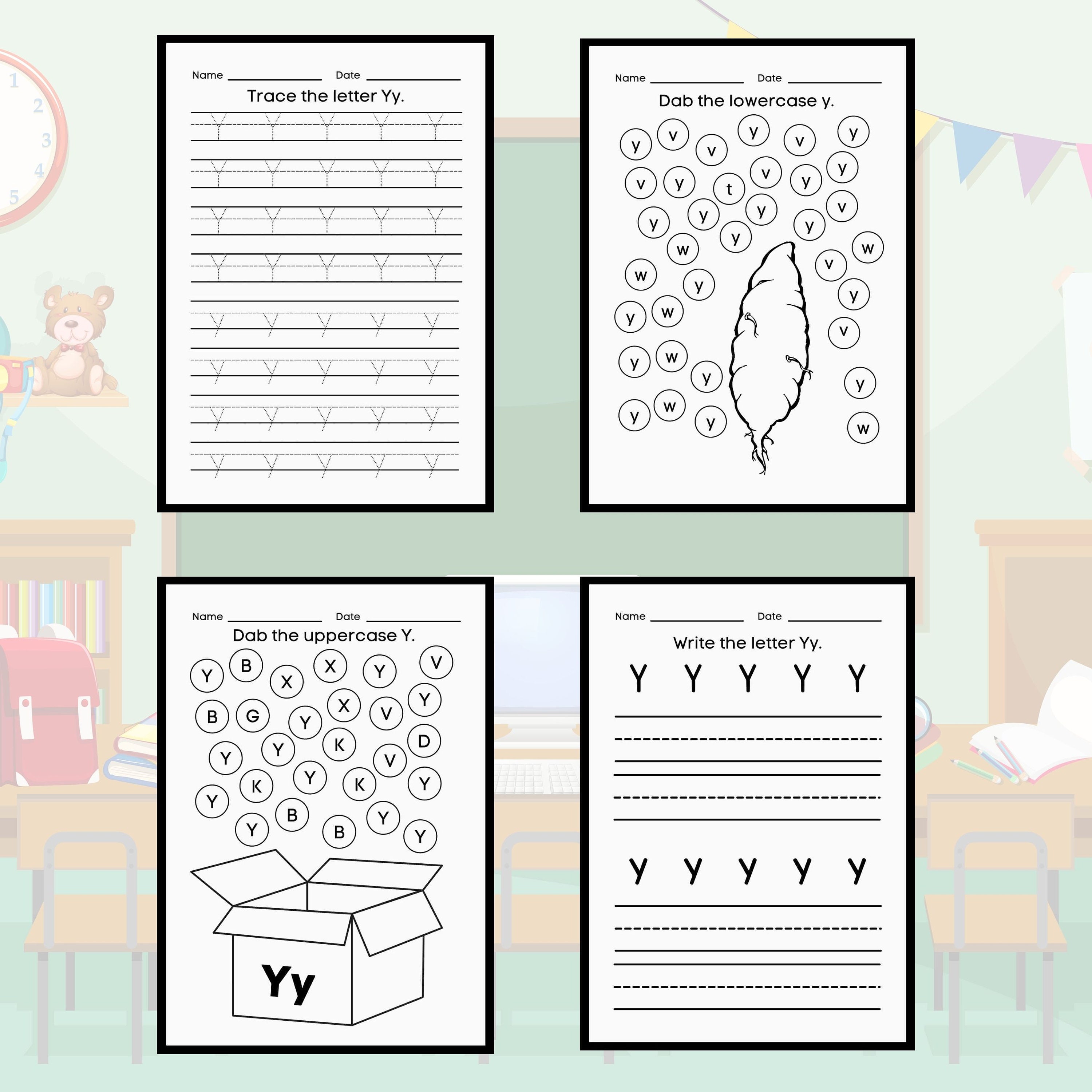 Letter of the Week Worksheets Printable, Preschool Curriculum, Alphabet ...