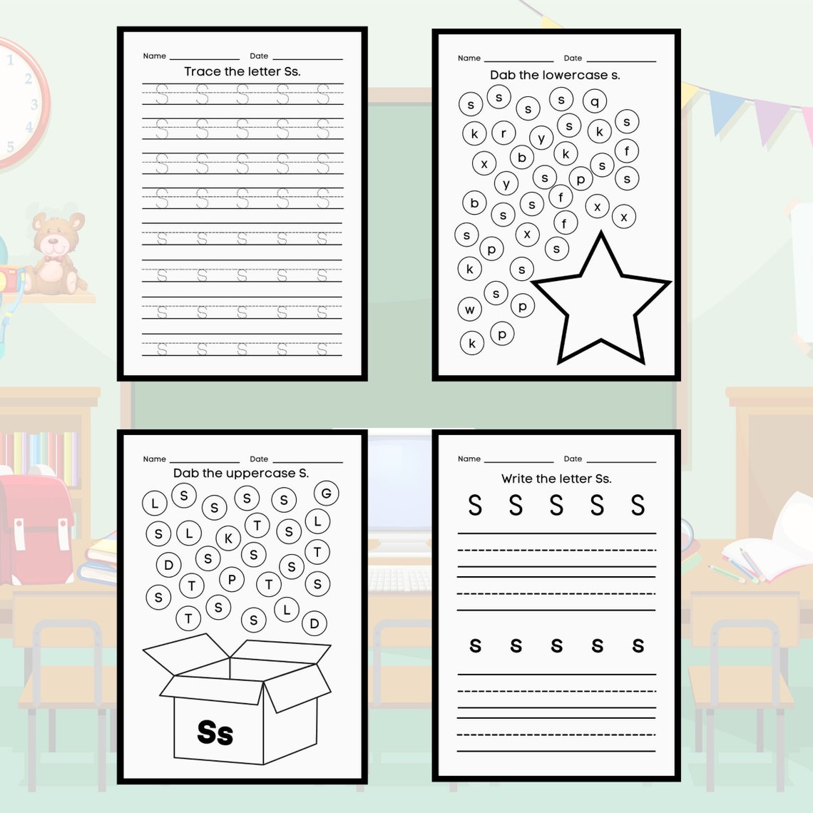 Letter of the Week Worksheets Printable, Preschool Curriculum, Alphabet ...