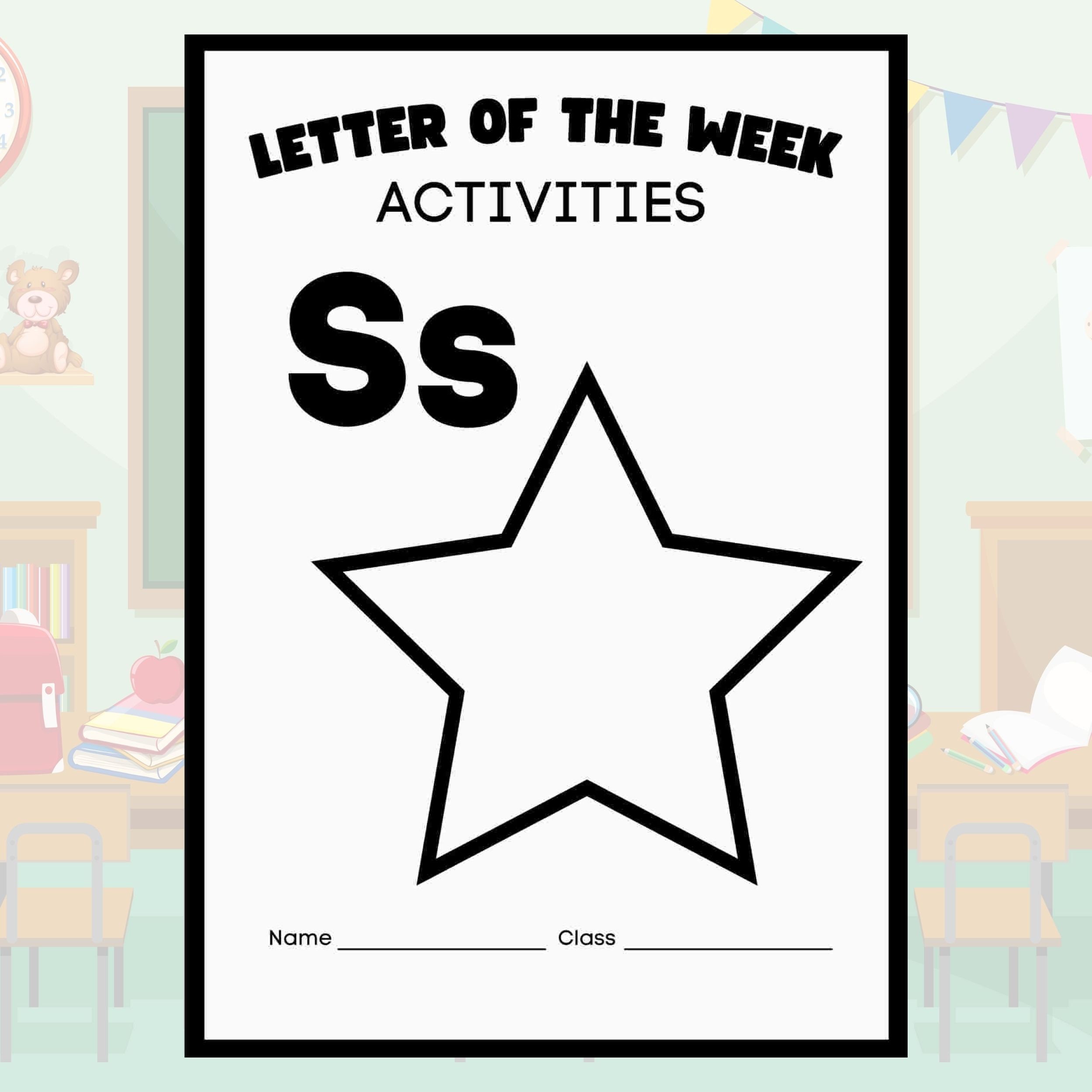 Letter of the Week Worksheets Printable, Preschool Curriculum, Alphabet ...
