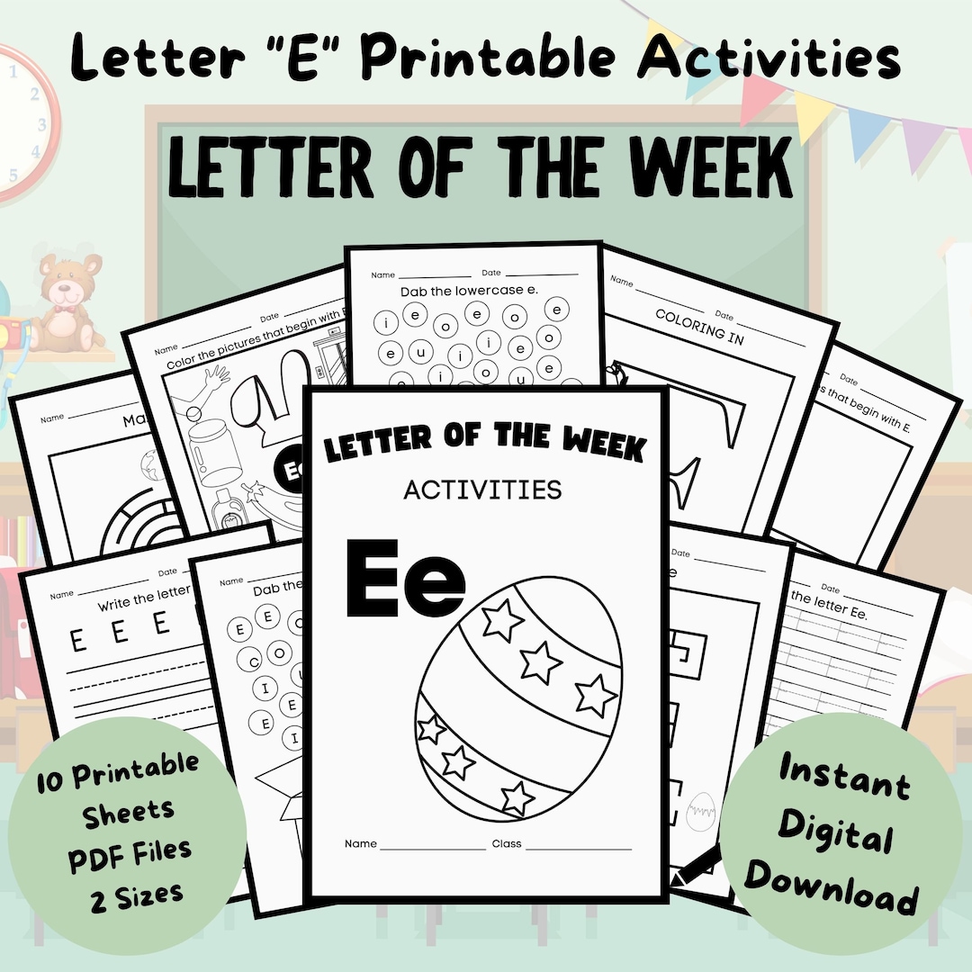 Letter of the Week Worksheets Printable Alphabet Busy Book - Etsy