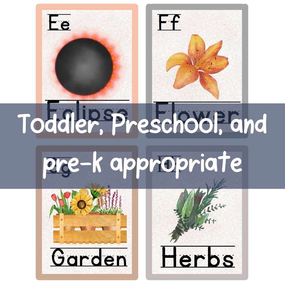 Printable ABC Flash Cards, Alphabet Classroom Decor, Toddlers Preschool ...