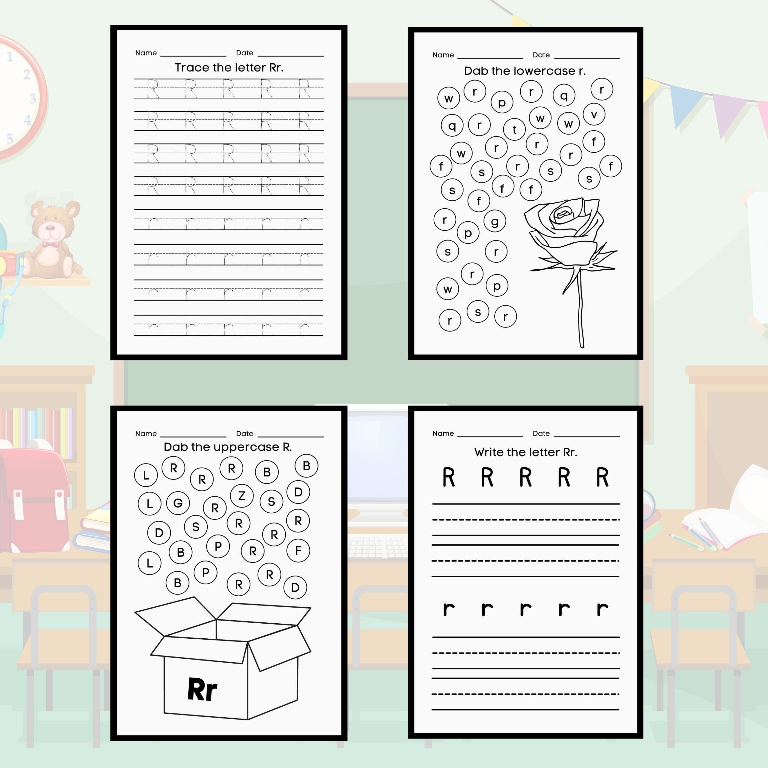Letter of the Week Worksheets Printable, Preschool Curriculum, Alphabet ...