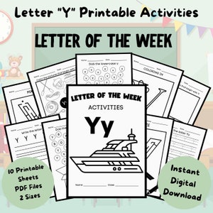 Letter of the Week Worksheets Printable, Preschool Curriculum, Alphabet ...