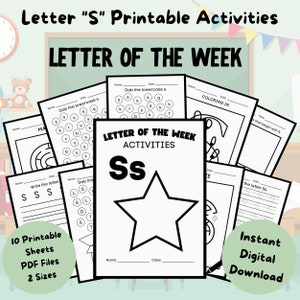 Letter of the Week Worksheets Printable, Preschool Curriculum, Alphabet ...