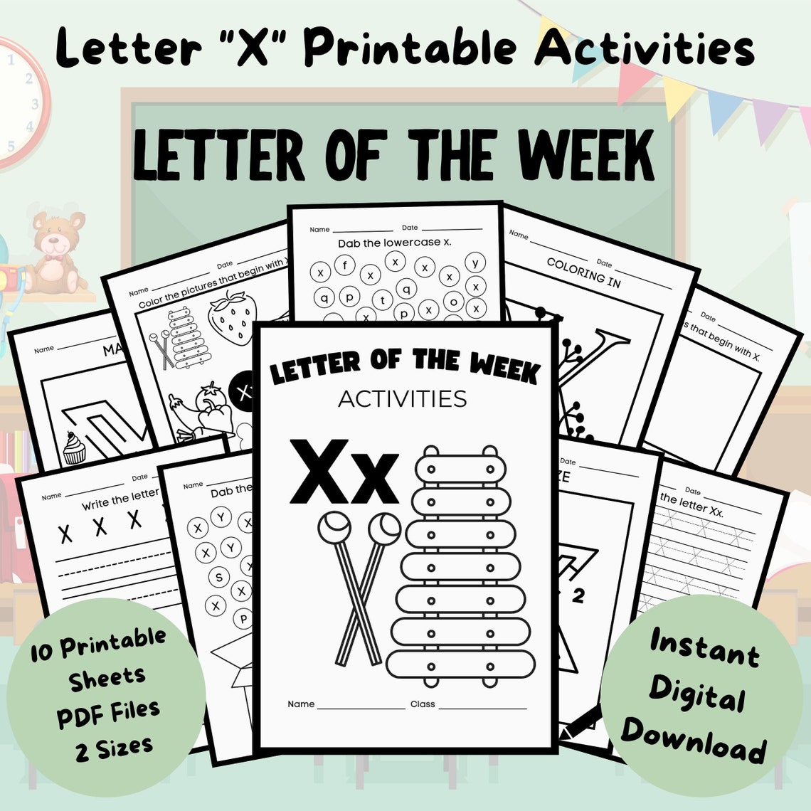 Letter of the Week Worksheets Printable, Preschool Curriculum, Alphabet ...