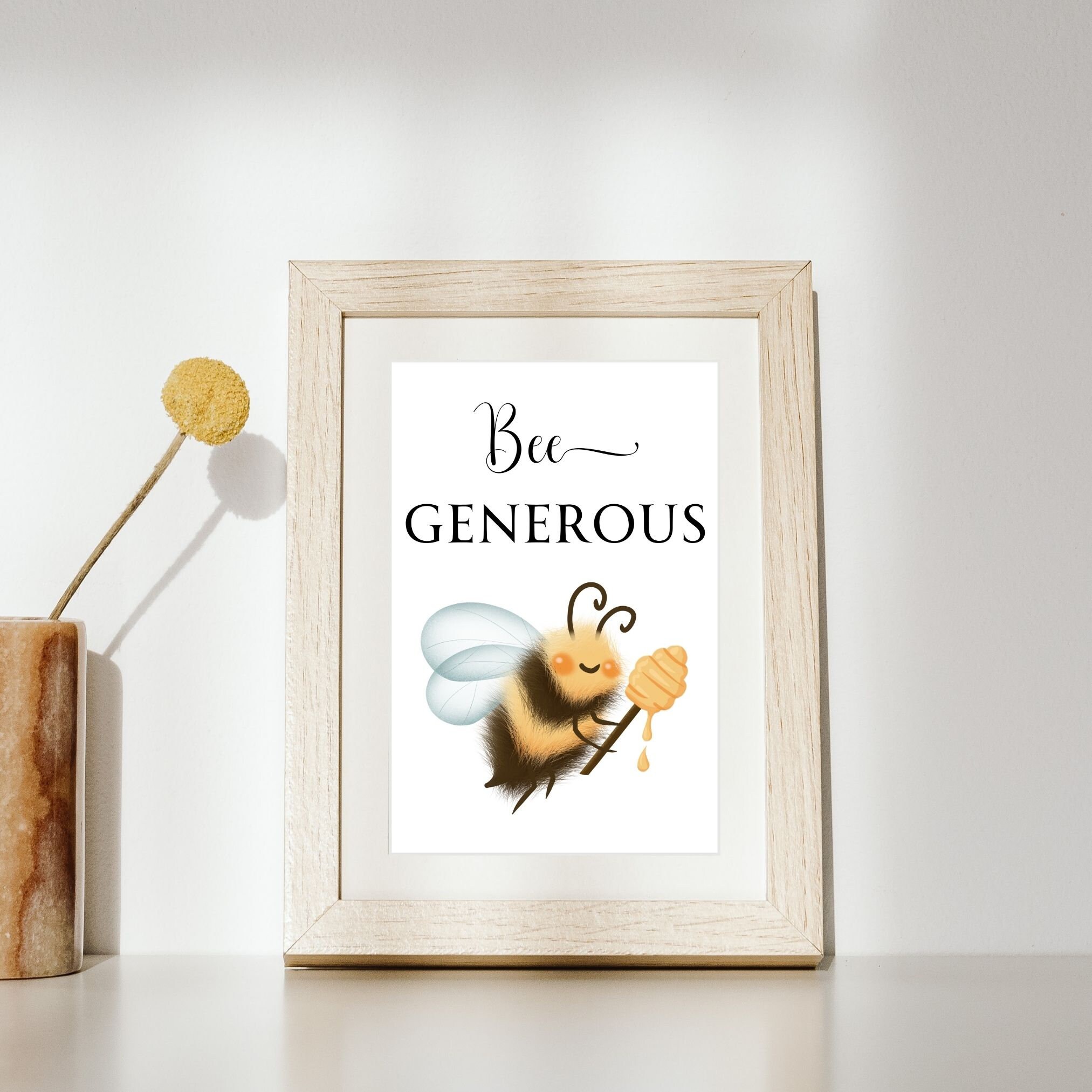 Set of 3 Inspirational Bumble Bee Prints for Nursery, Bedroom or ...