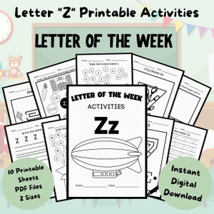 Letter of the Week Worksheets Printable, Preschool Curriculum, Alphabet ...