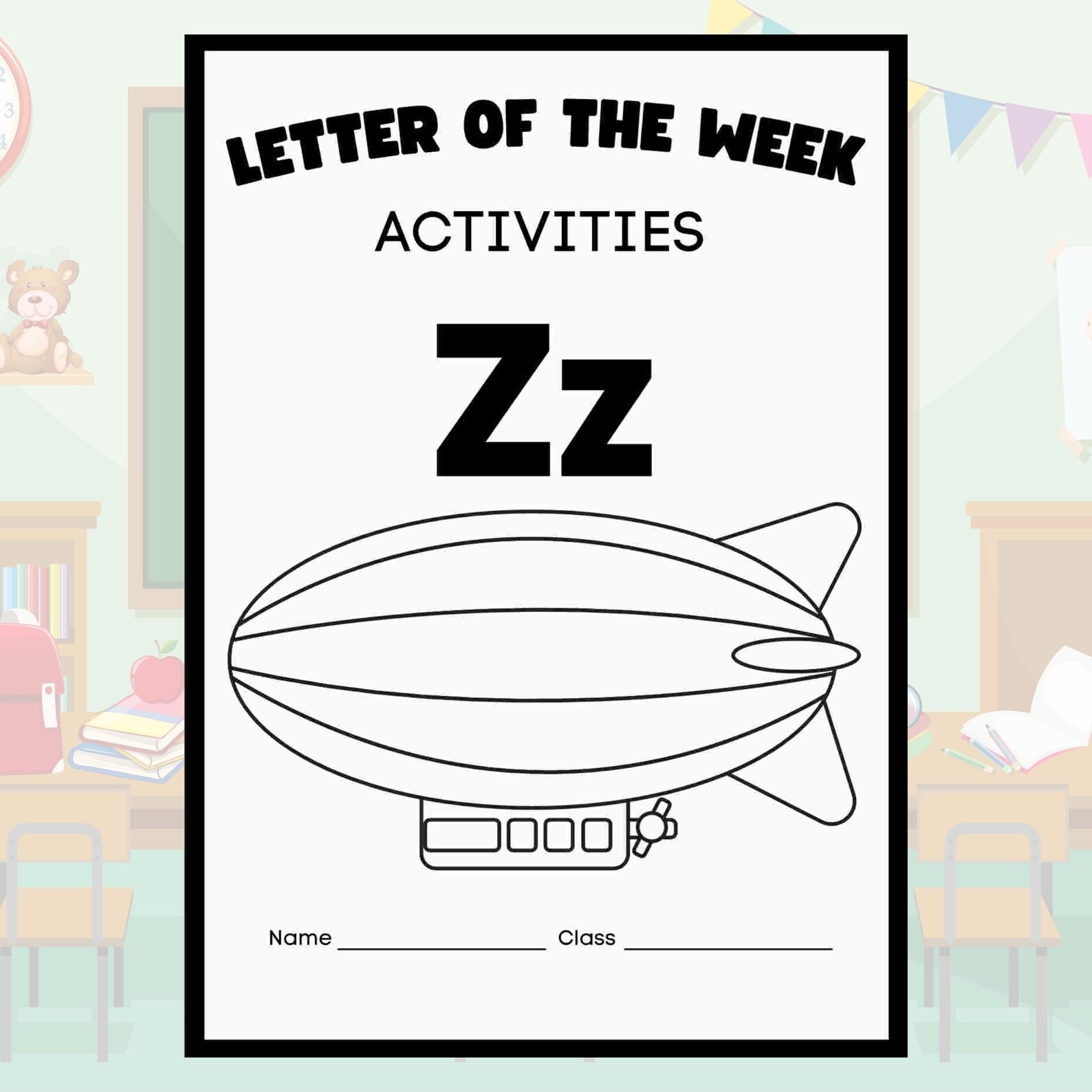 Letter of the Week Worksheets Printable, Preschool Curriculum, Alphabet ...