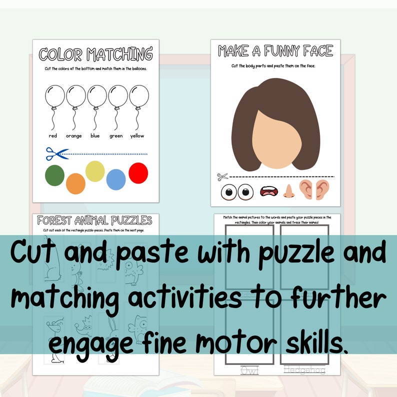 Scissor Skills Printable Worksheets Bundle for Toddlers and - Etsy