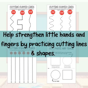 Scissor Skills Printable Worksheets Bundle for Toddlers and ...