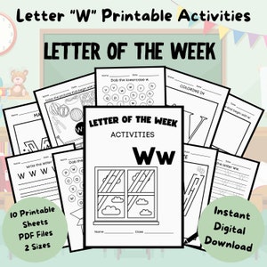 Letter of the Week Worksheets Printable, Preschool Curriculum, Alphabet ...