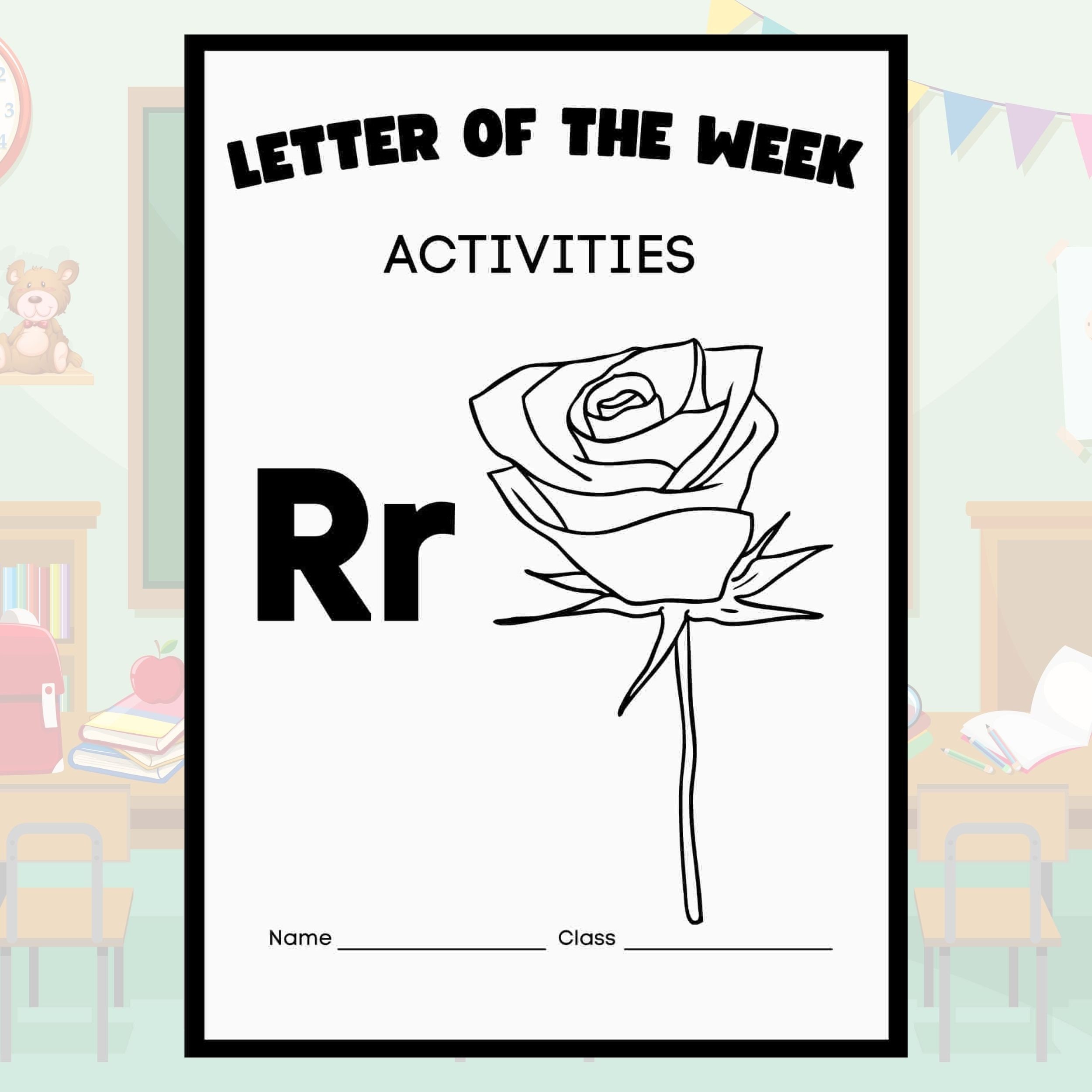 Letter of the Week Worksheets Printable, Preschool Curriculum, Alphabet ...