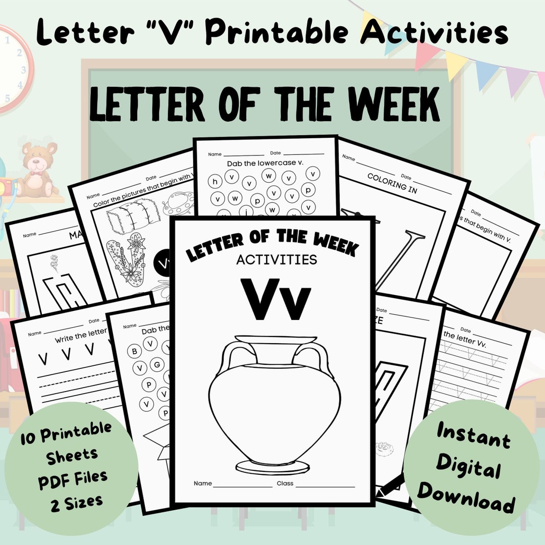 Letter of the Week Worksheets Printable, Preschool Curriculum, Alphabet ...