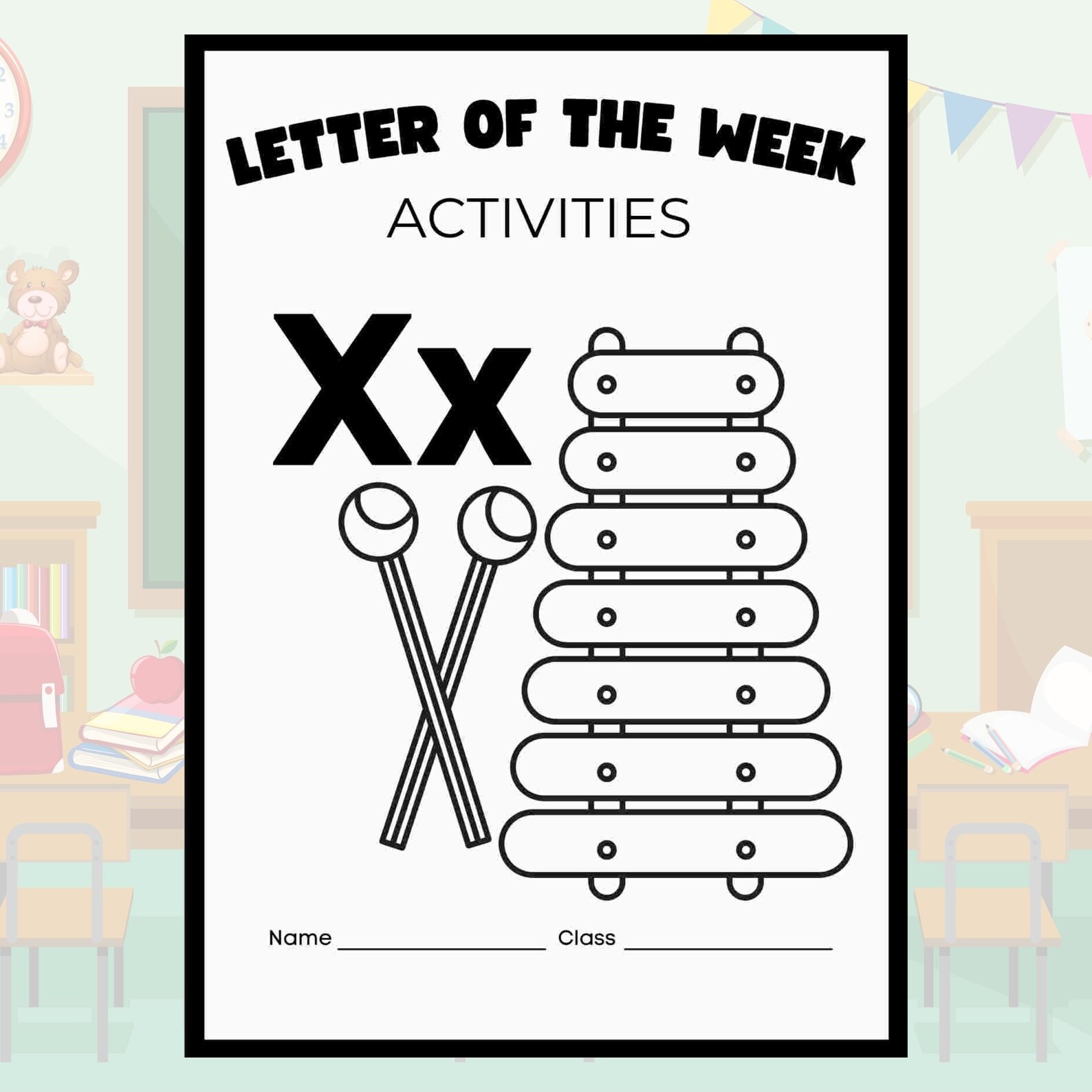 Letter of the Week Worksheets Printable, Preschool Curriculum, Alphabet ...