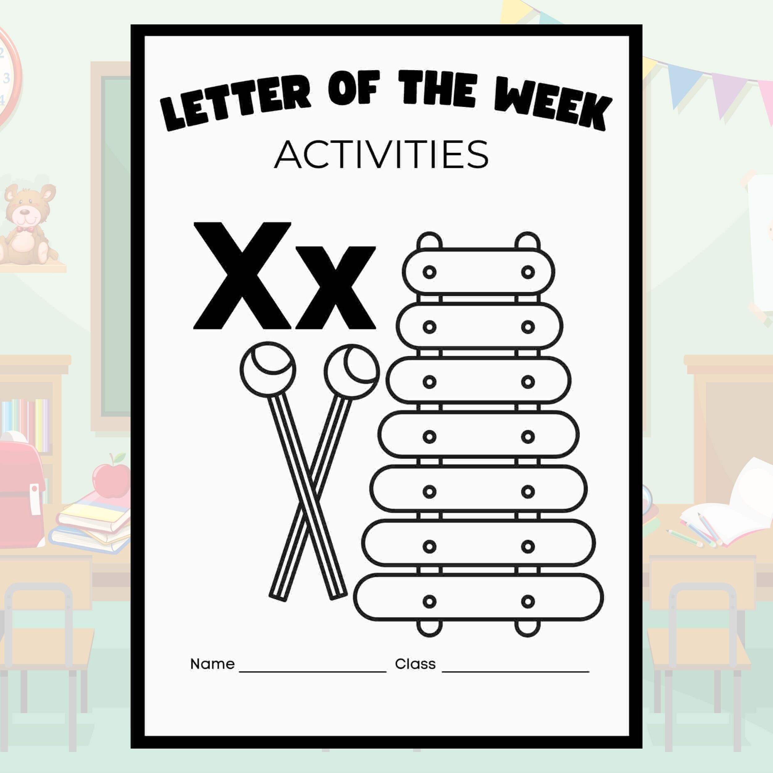 Letter of the Week Worksheets Printable, Preschool Curriculum, Alphabet ...