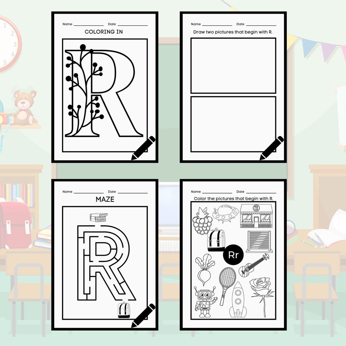 Letter of the Week Worksheets Printable, Preschool Curriculum, Alphabet ...