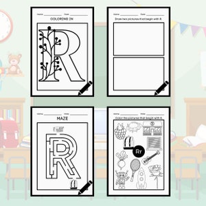 Letter of the Week Worksheets Printable, Preschool Curriculum, Alphabet ...