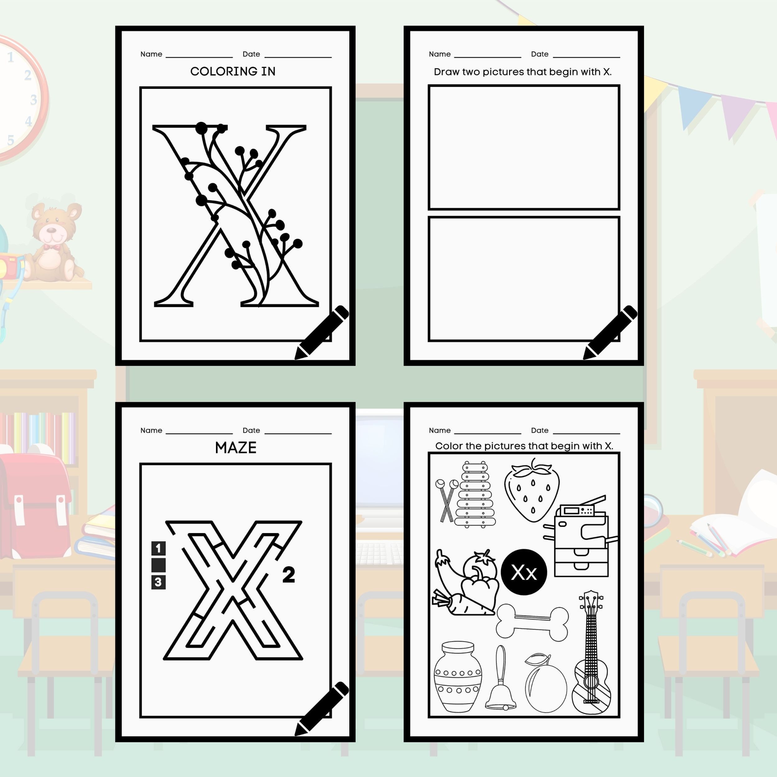 Letter of the Week Worksheets Printable, Preschool Curriculum, Alphabet ...